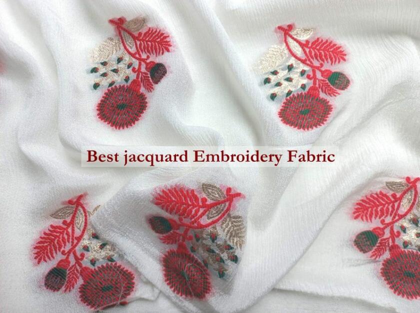 Best Premium Latest jacquard Embroidery Fabrics - Madhav Fashion