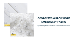 Georgette Mirror Work Embroidery Fabric: A Reflection of Elegance and ...