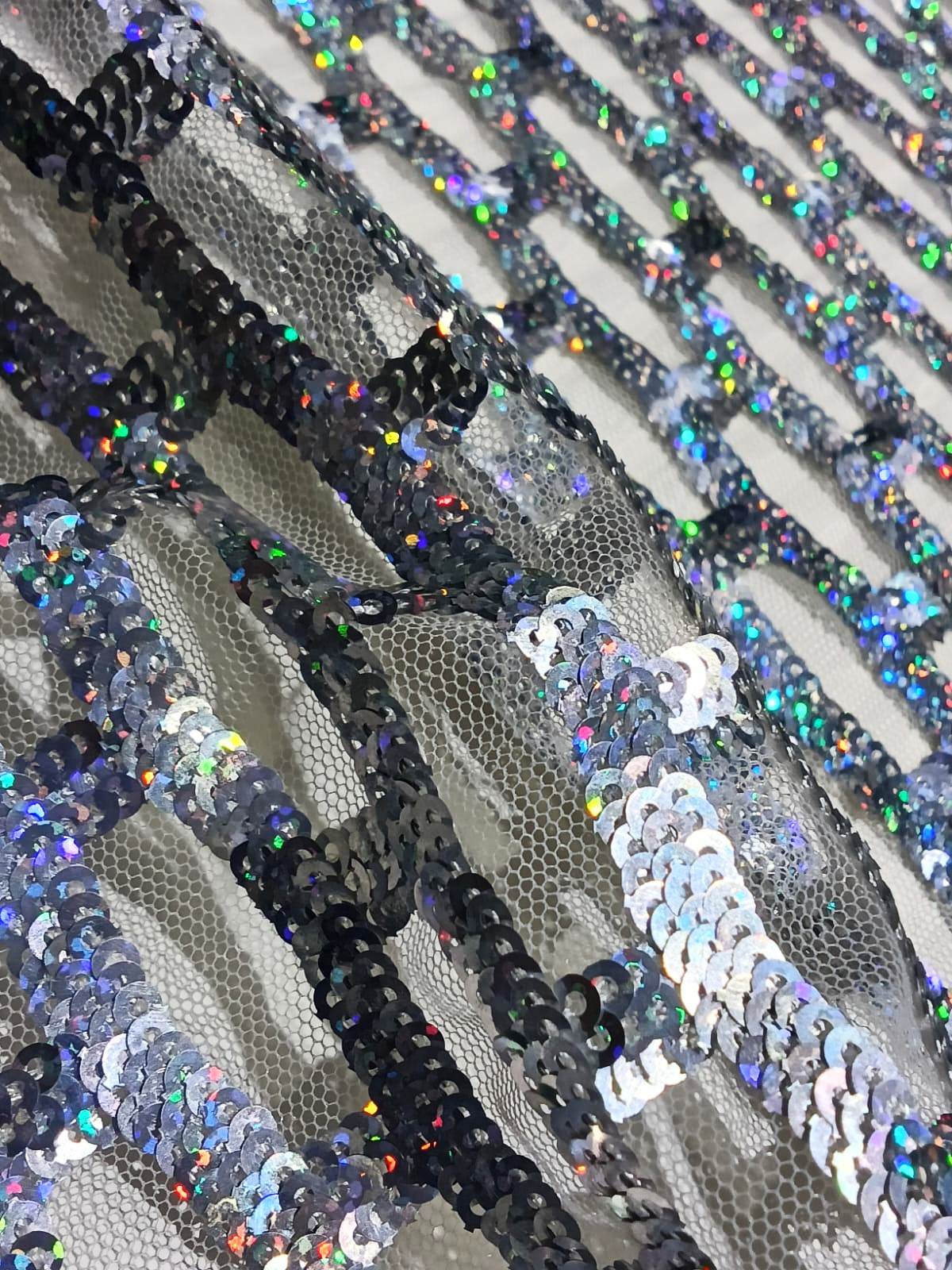 Buy Premium Sky Blue Sequin Embroidery Mono Net Fabric - Madhav Fashion